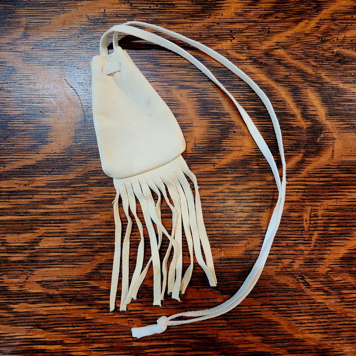 White Leather Pouch – Gathering Tribes