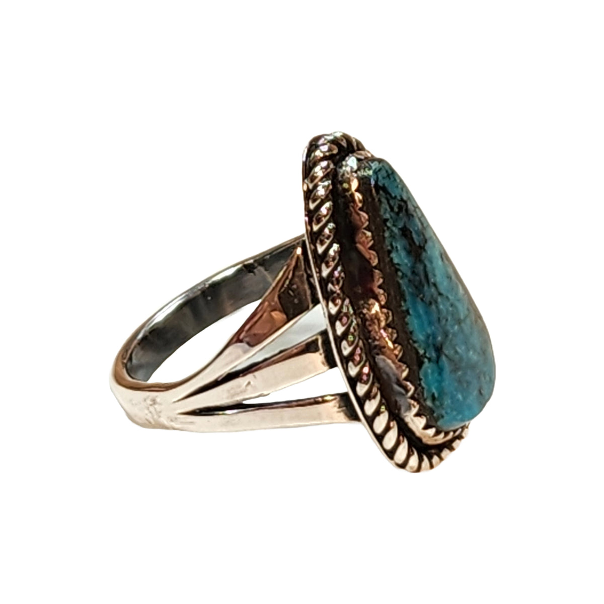 Natural Blue Diamond Turquoise Ring - Size 7 – Gathering Tribes